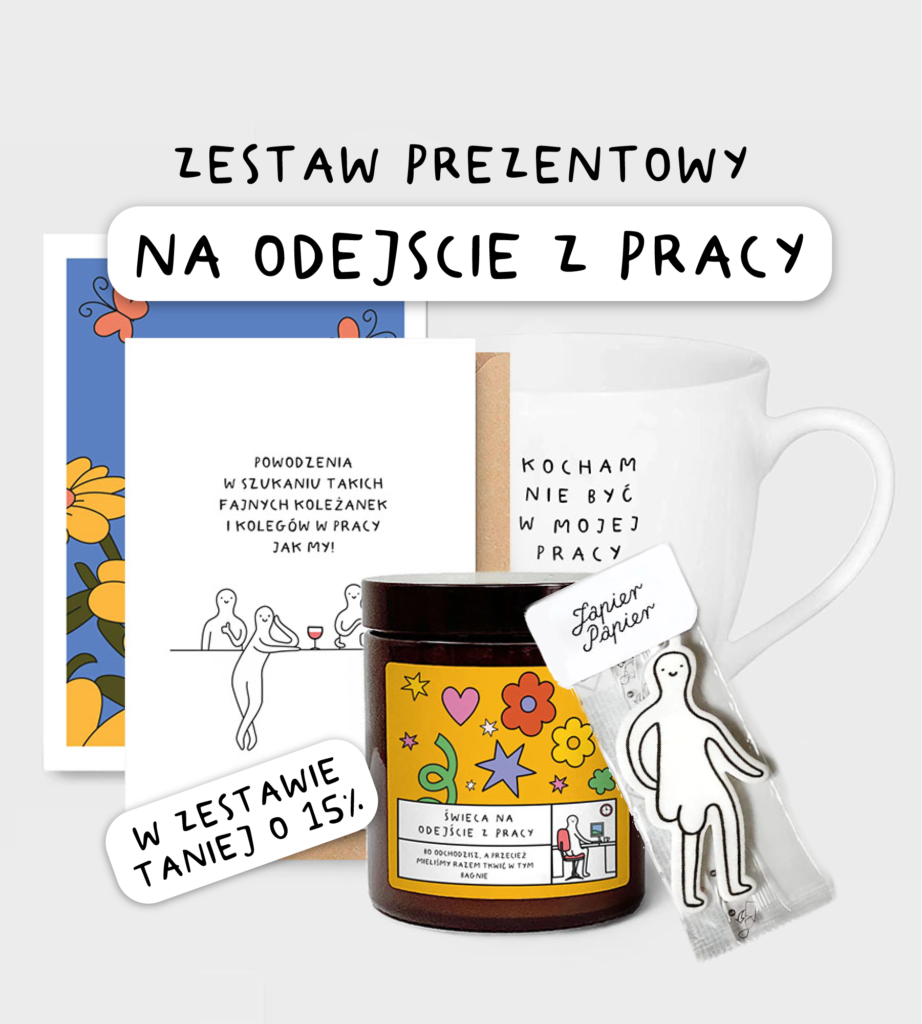 Śmieszne prezenty na odejście z pracy - kartki - JapierPapier.pl
